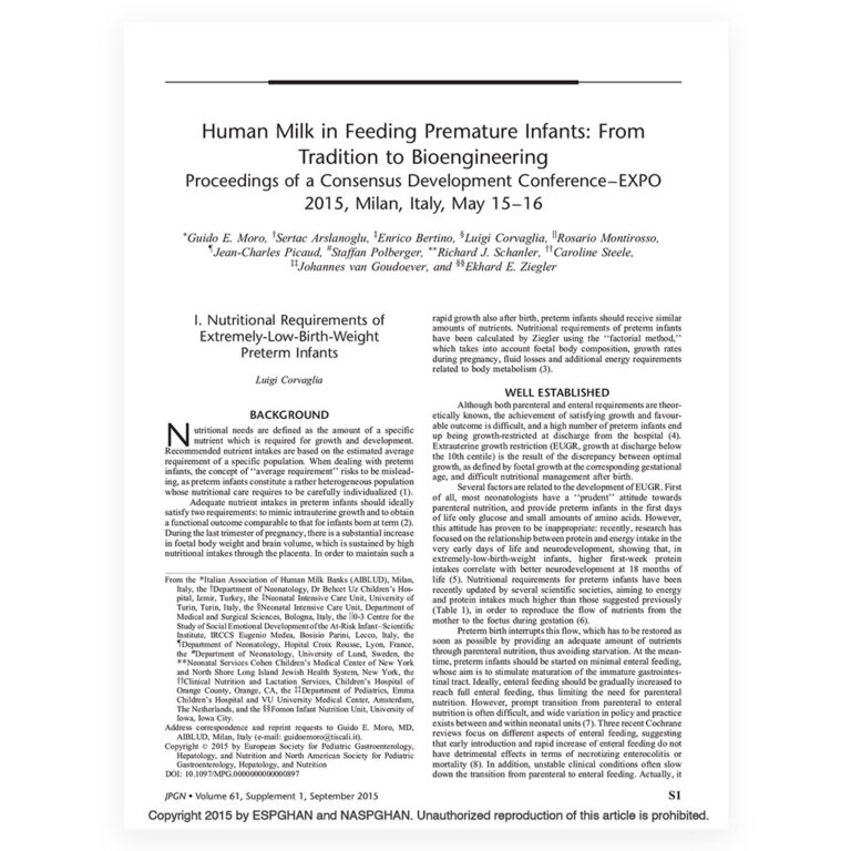 Human Milk in Feeding Premature Infants: From Tradition to ...