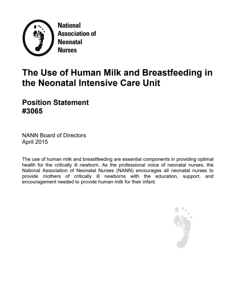 The Use of Human Milk and Breastfeeding in the Neonatal Intensive Care ...